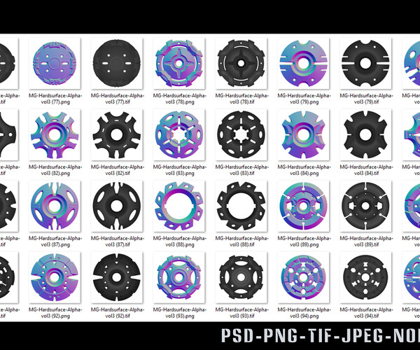 ArtStation - 570 Hardsurface Alpha & Normal map (bundle) (40%off) | Brushes