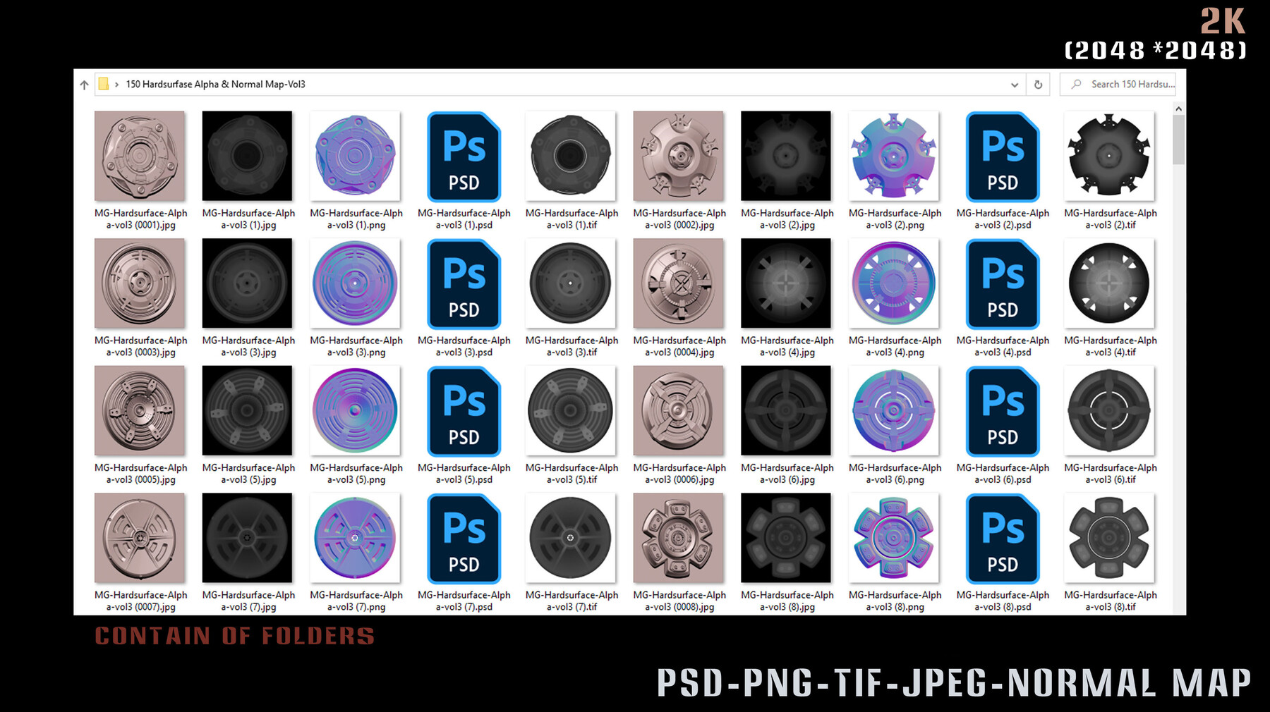 ArtStation - 570 Hardsurface Alpha & Normal map (bundle) (40%off) | Brushes
