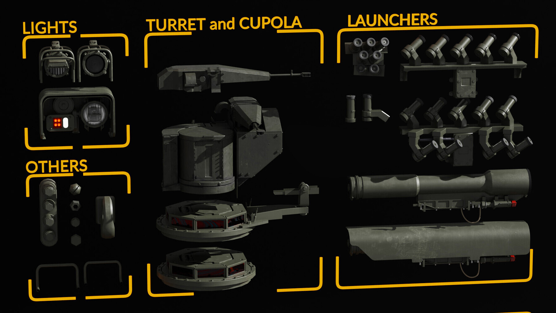 ArtStation - Sci-Fi Military Tank / Vehicle kitbash set for concept art ...