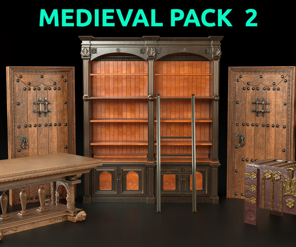 ArtStation - Medieval Collection pack two 3D Model | Game Assets