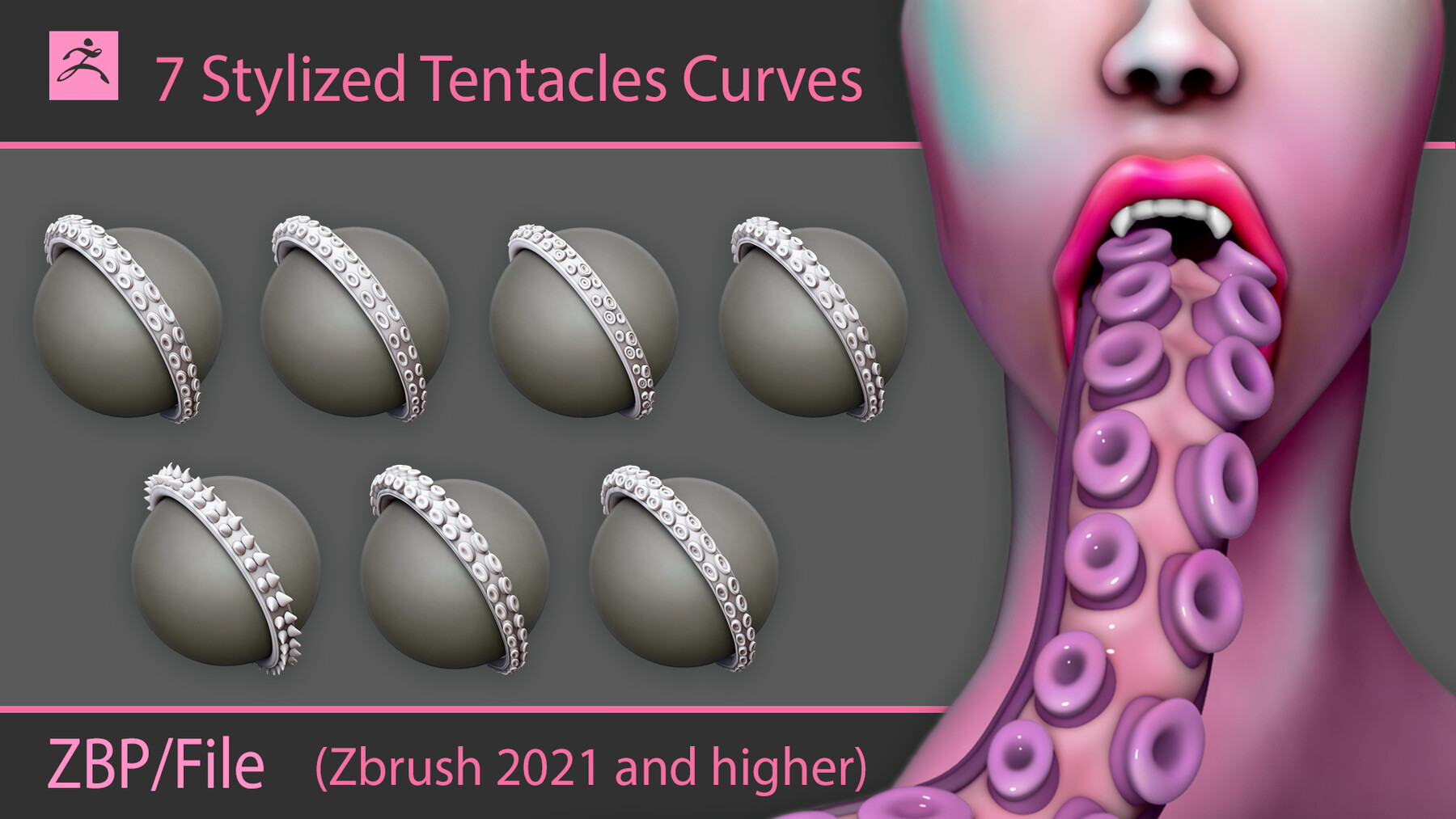 ArtStation - Stylized Tentacles Curves | Brushes