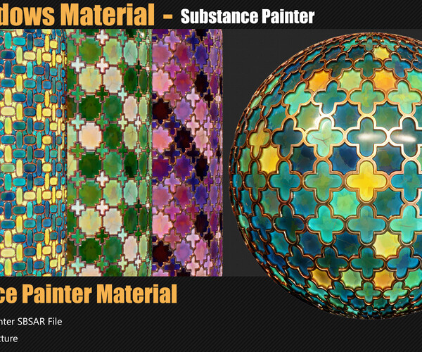 ArtStation - 20 Stylized Windows Materials In Substance Painter | Game ...