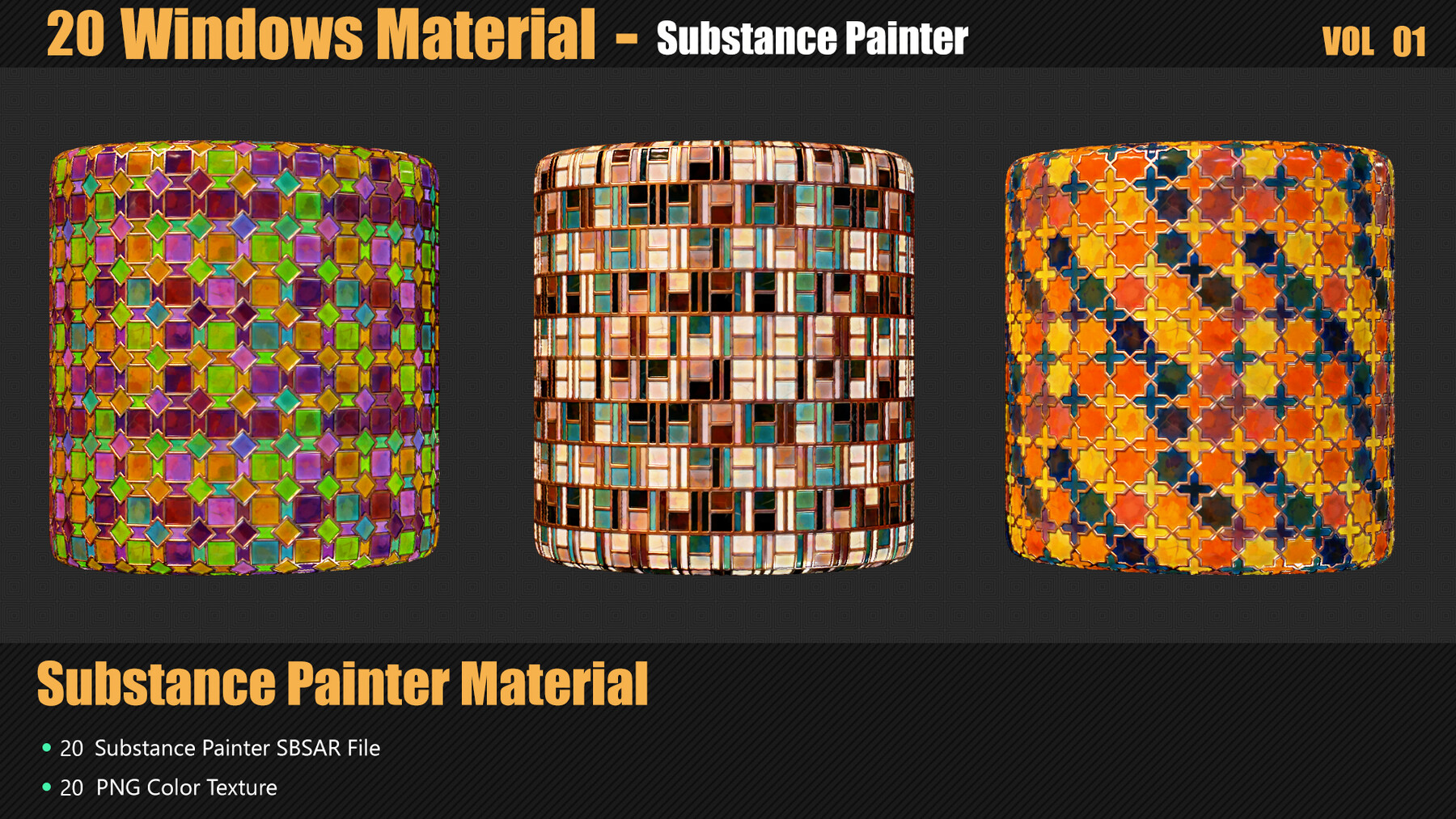 ArtStation - 20 Stylized Windows Materials In Substance Painter | Game ...