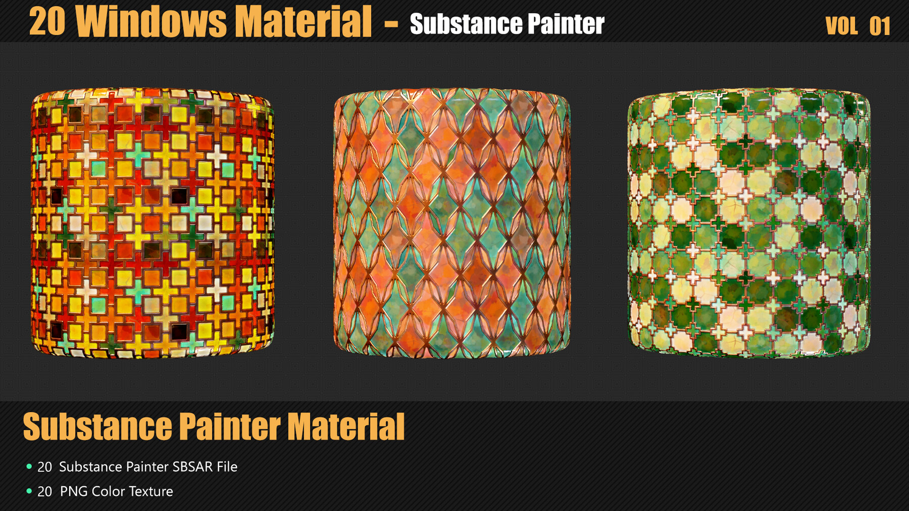 ArtStation - 20 Stylized Windows Materials In Substance Painter | Game ...