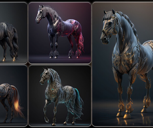 ArtStation - 210 Fantasy Horses Reference Pack | 4K | v.1 | Artworks