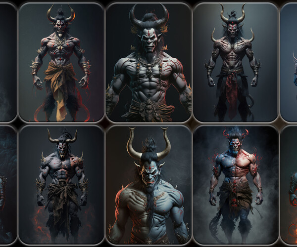 ArtStation - 100 Demonic Character Reference Pack | 8K | v.3 | Artworks