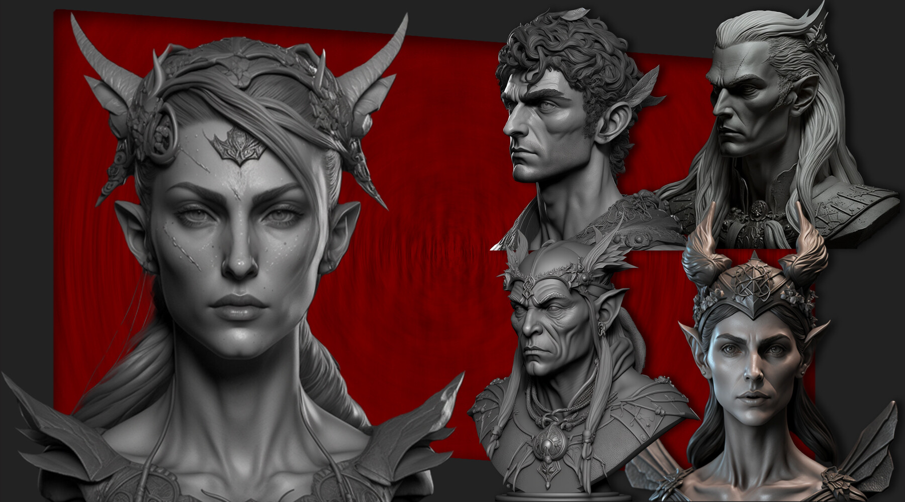 ArtStation - +250 Elf Head Sculpt Reference Pack | Artworks