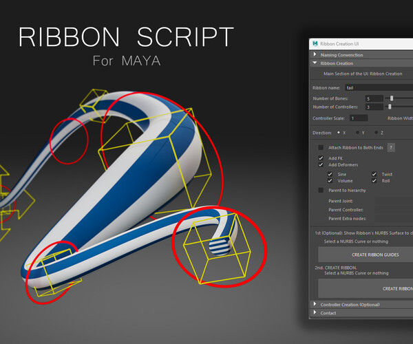 ArtStation - Universal Ribbon Script for maya | Resources