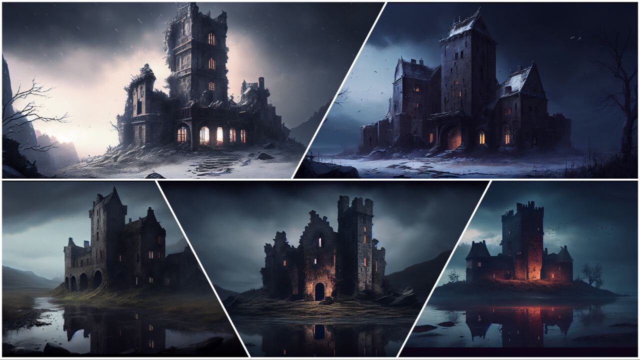 ArtStation - 111 Scary Abandoned castles vol_01 | Artworks