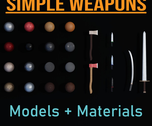 ArtStation - Simple Weapons Prop Pack | Game Assets