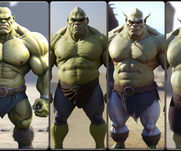 ArtStation - 100 Ogre Reference Pack | 8K | v.6 | Artworks