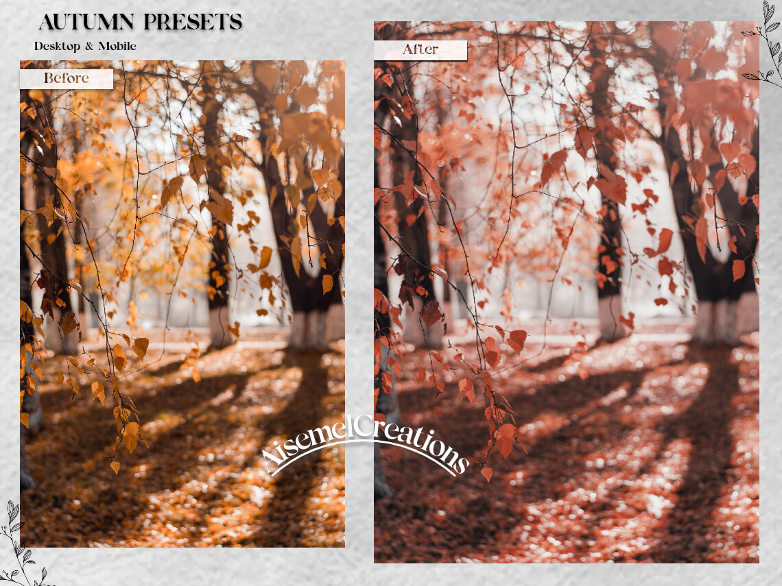 ArtStation - 10 Autumn Lightroom Mobile & Desktop Preset | Artworks