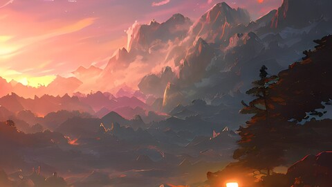 ArtStation - Fantasy sunset | Artworks