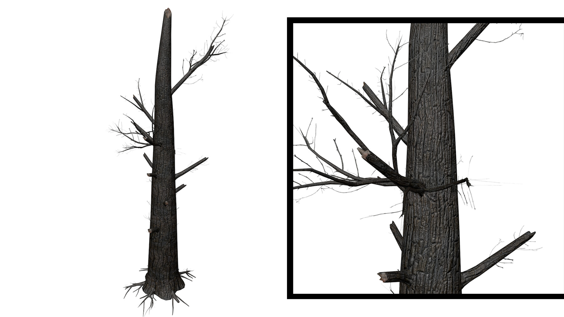 ArtStation - Burnt Tree #01 - High Poly Tree (3D Model) | Game Assets