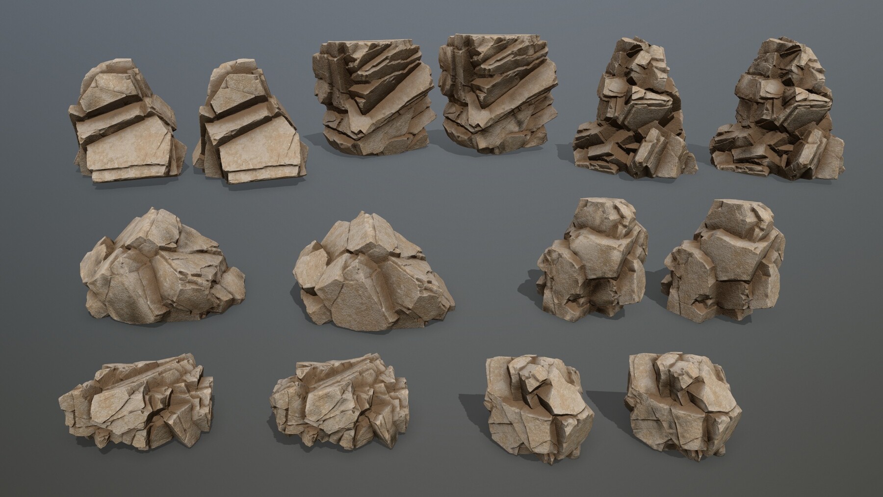 ArtStation - desert rocks | Game Assets