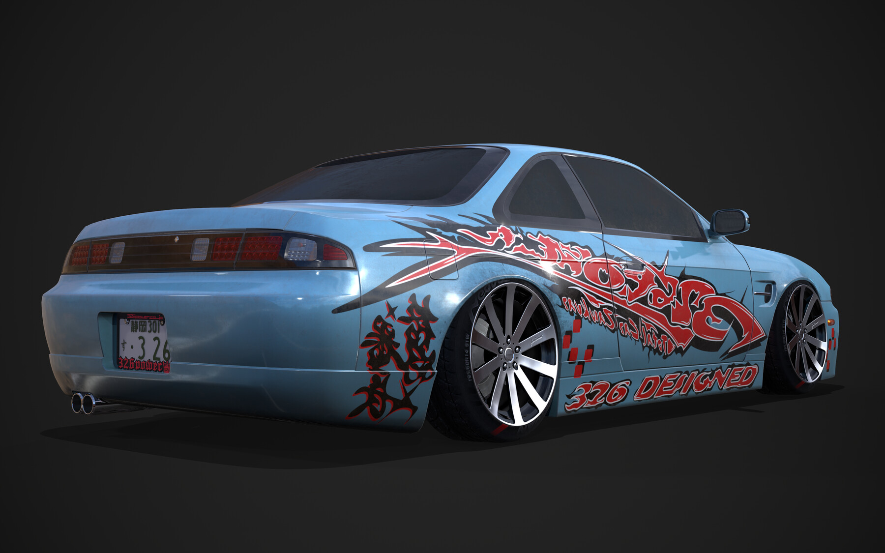 ArtStation - Nissan Silvia S14 326 Power DLux bodykit | Game Assets