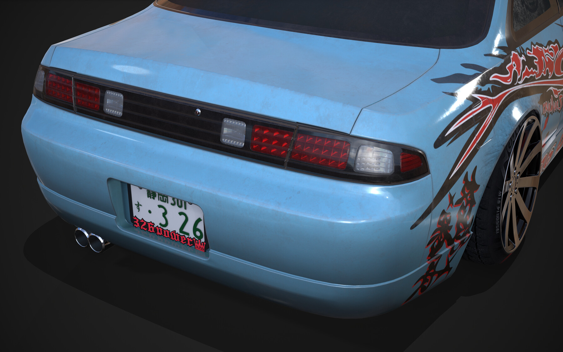 ArtStation - Nissan Silvia S14 326 Power DLux bodykit | Game Assets
