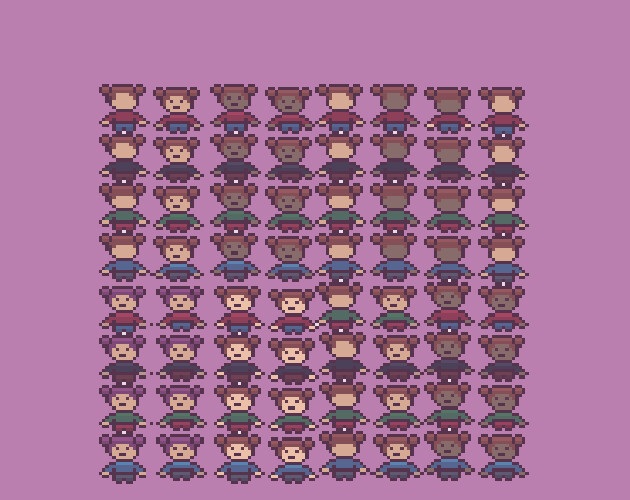 ArtStation - 16x16 Girl Character | Game Assets
