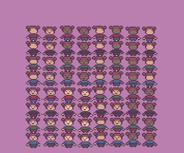 ArtStation - 16x16 Girl Character | Game Assets