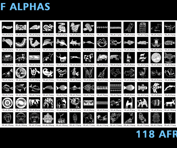 ArtStation - Pack of 400 Alphas (Indian, Floral, Classic, African) PNG ...