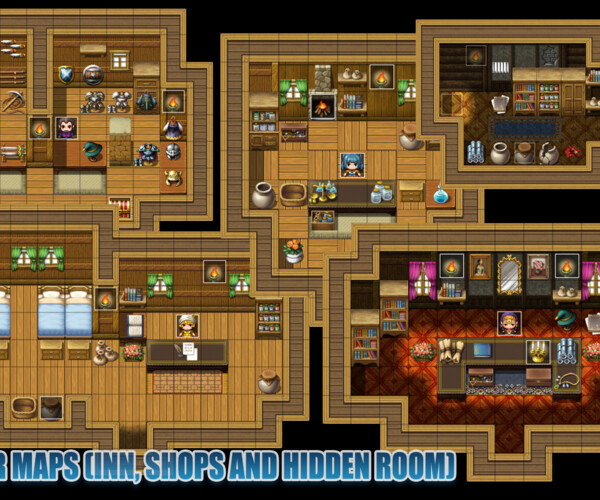 ArtStation - WOOD VILLAGE (RPG MAKER Map Presets) | Game Assets