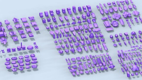 ArtStation - kitbash elements set 01 | Game Assets