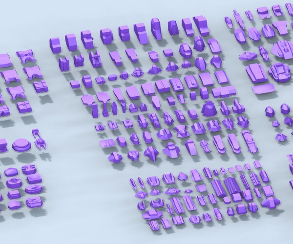 ArtStation - kitbash elements set 01 | Game Assets