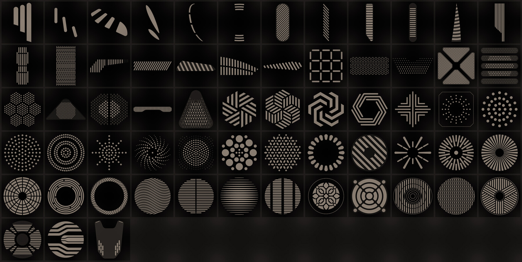 ArtStation - 135 Hard Surface Vent & Grilles Pattern -VOL 01 | Brushes