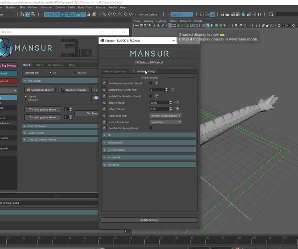 ArtStation - Variable FK Tail Speed Rigging - Tutorial workshop | Tutorials