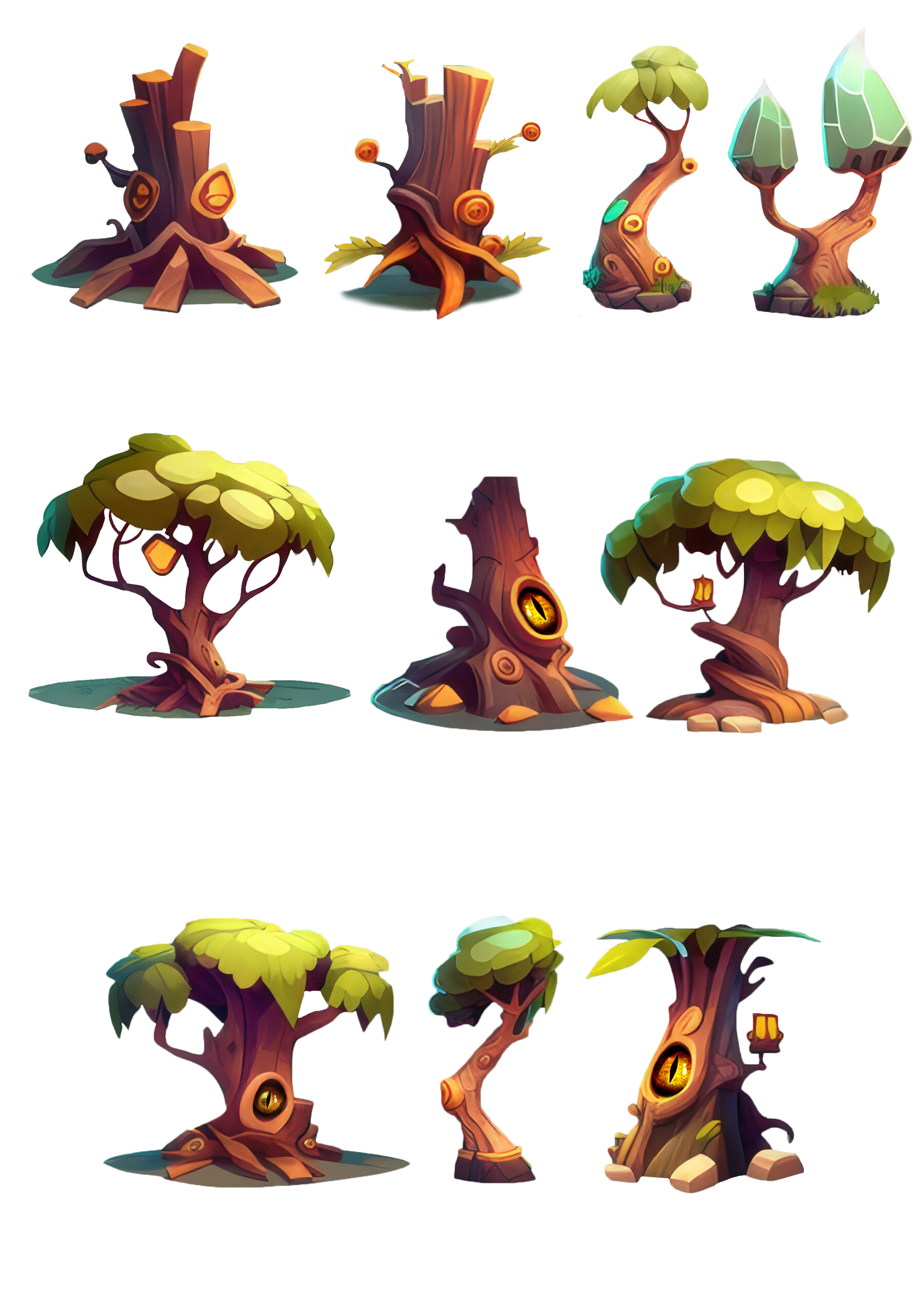 ArtStation - Stylized Tree pack | Game Assets