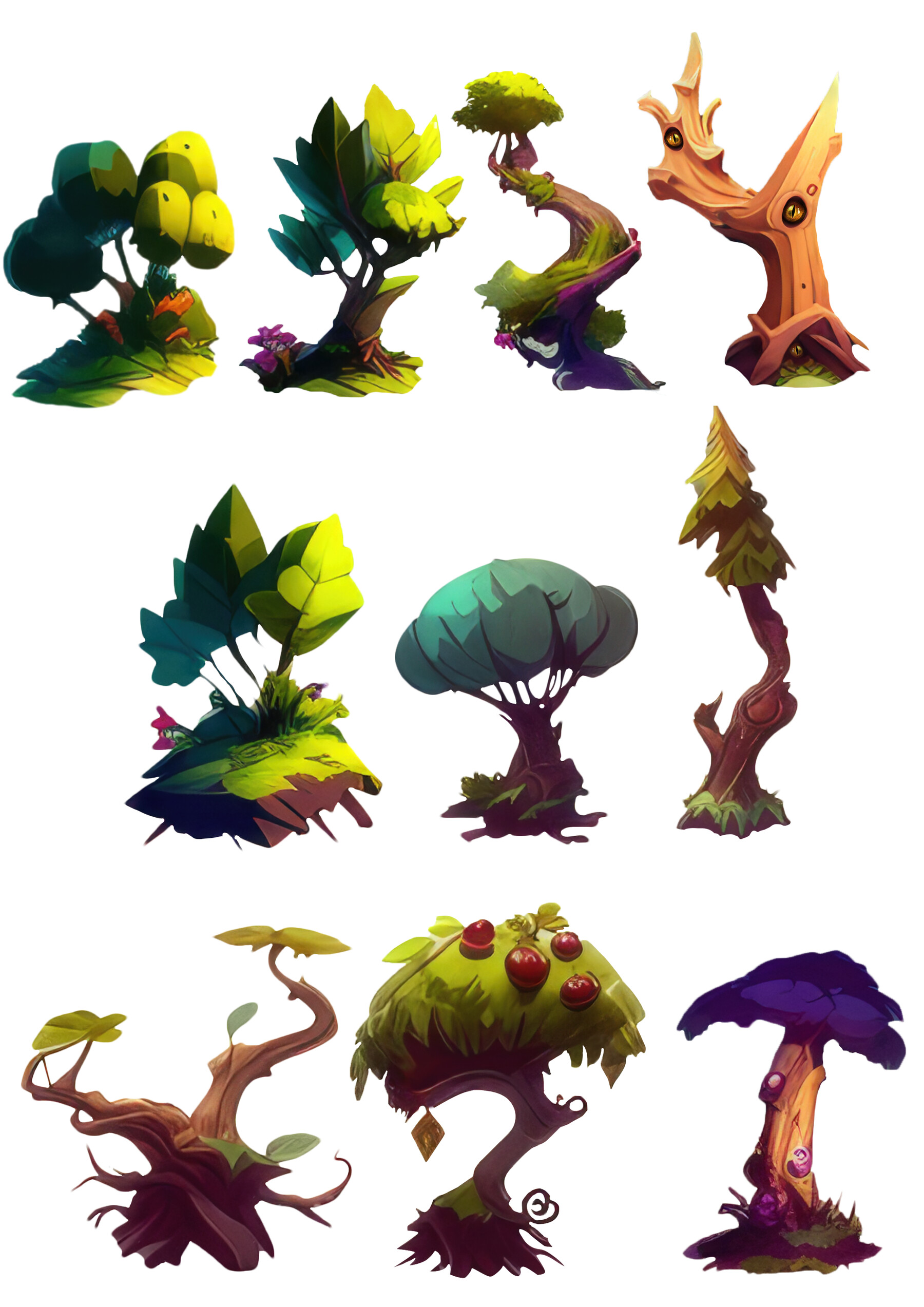 ArtStation - Stylized Tree pack | Game Assets