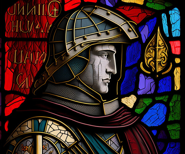 ArtStation - Crusader Stained Glass v4 | Artworks