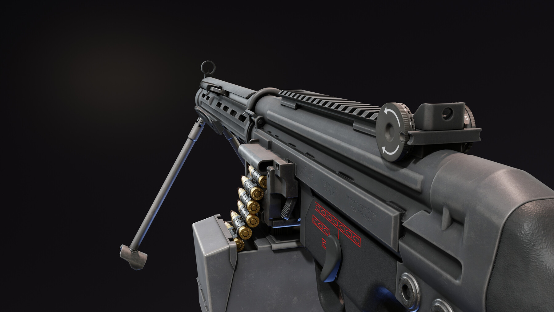 ArtStation - HK 23e Light Machine Gun | Game Assets