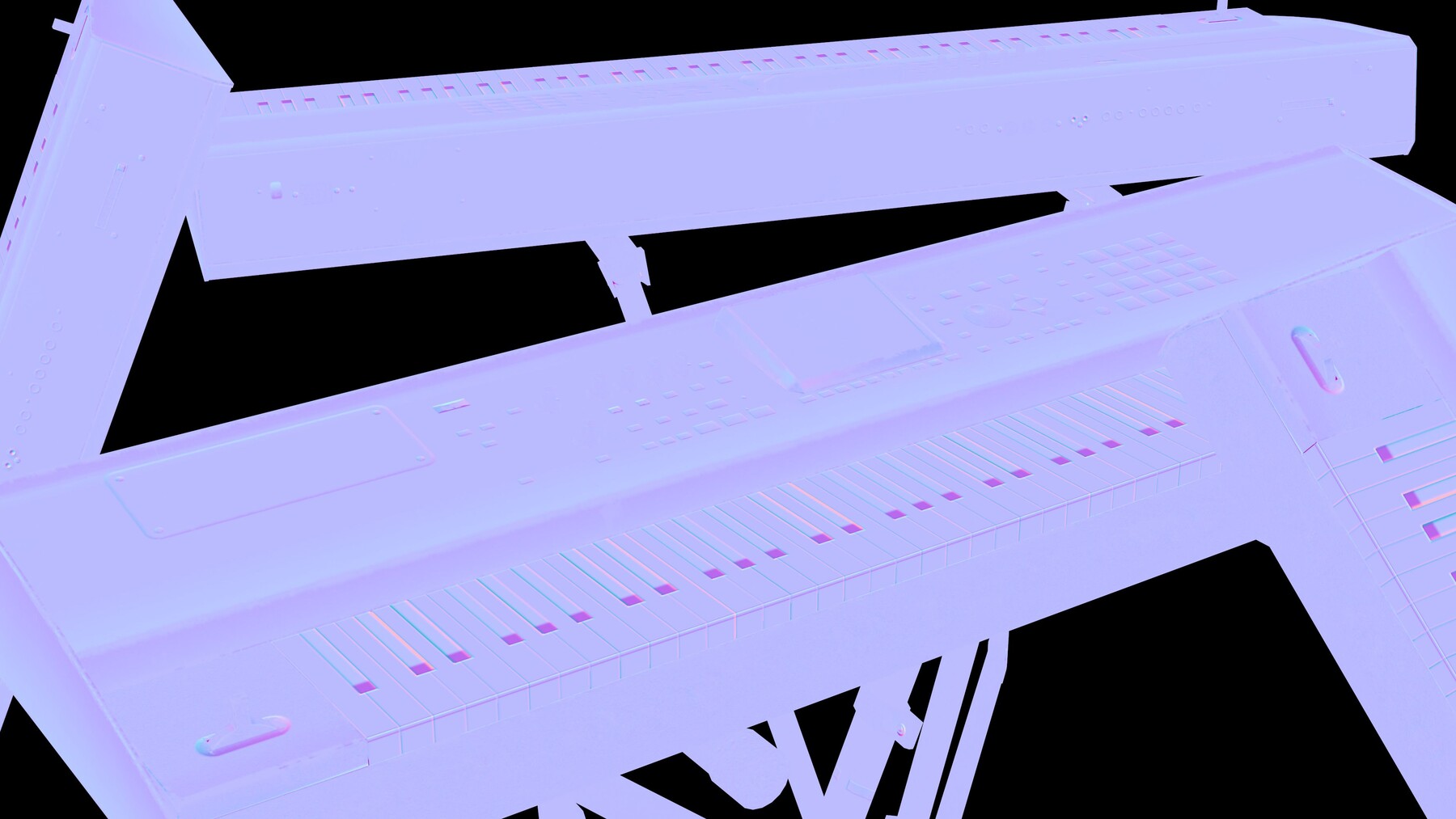 ArtStation - Electronic Piano Keyboard on Stand - PBR Game Ready Props ...