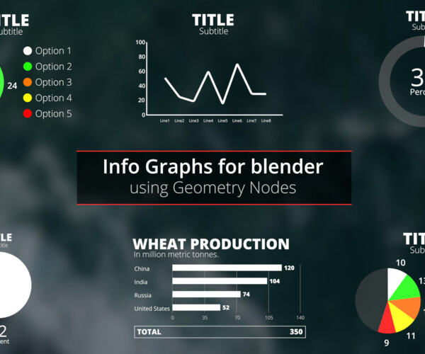 ArtStation - Info Graphs For Blender (Using Geometry Nodes) | Resources
