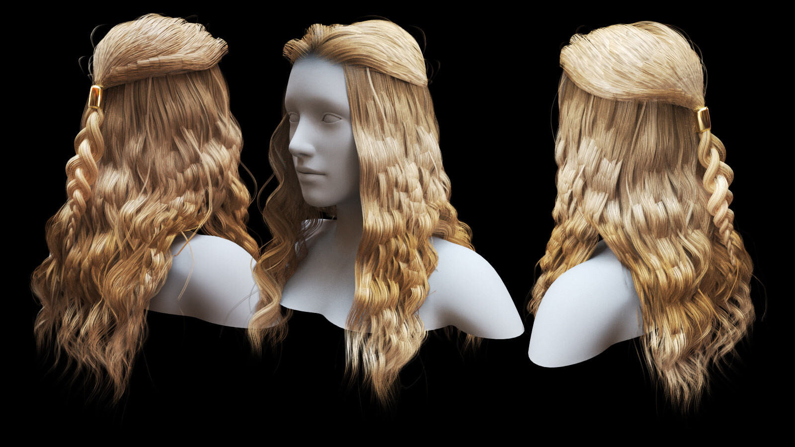 ArtStation - Low Poly game ready haircard bundle vol5 (max fbx obj ...