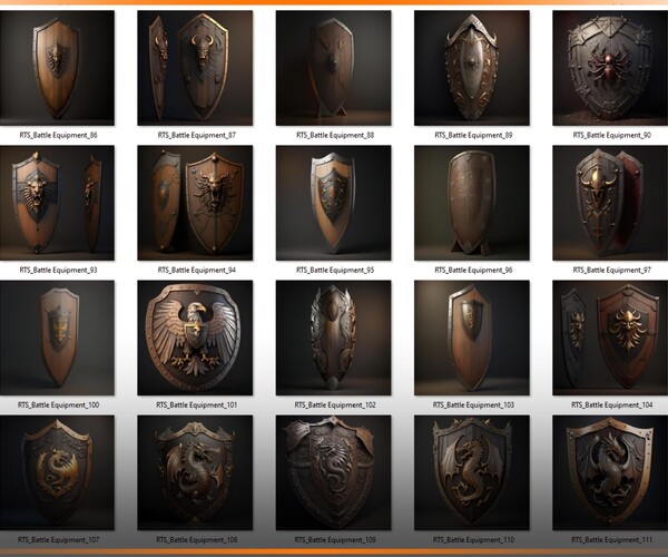 ArtStation - 303 Battle Equipment War Shield Reference Modeling ...