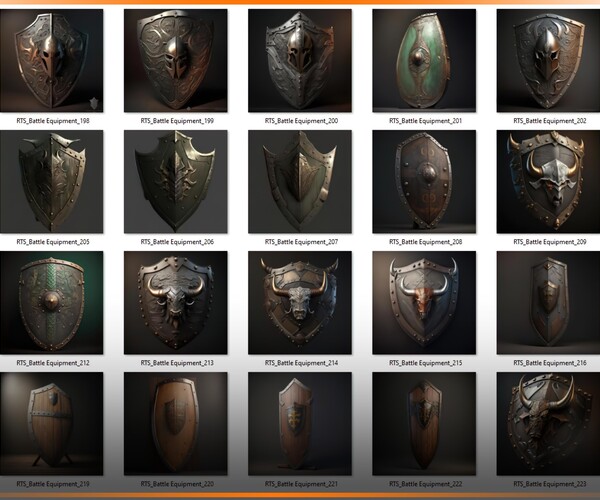 ArtStation - 303 Battle Equipment War Shield Reference Modeling ...