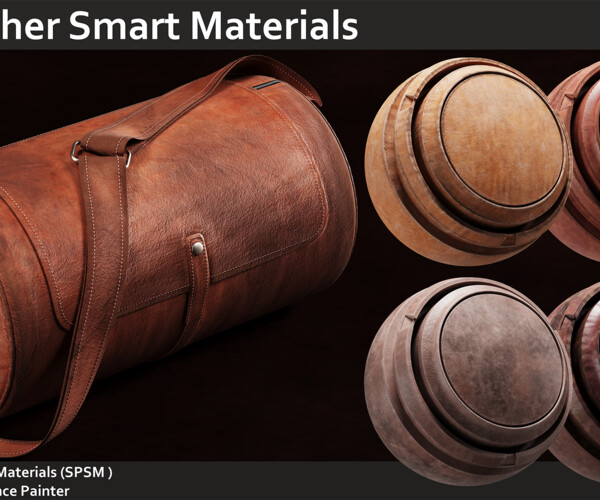 ArtStation - 33 Leather Smart Materials_VOL 15 | Game Assets