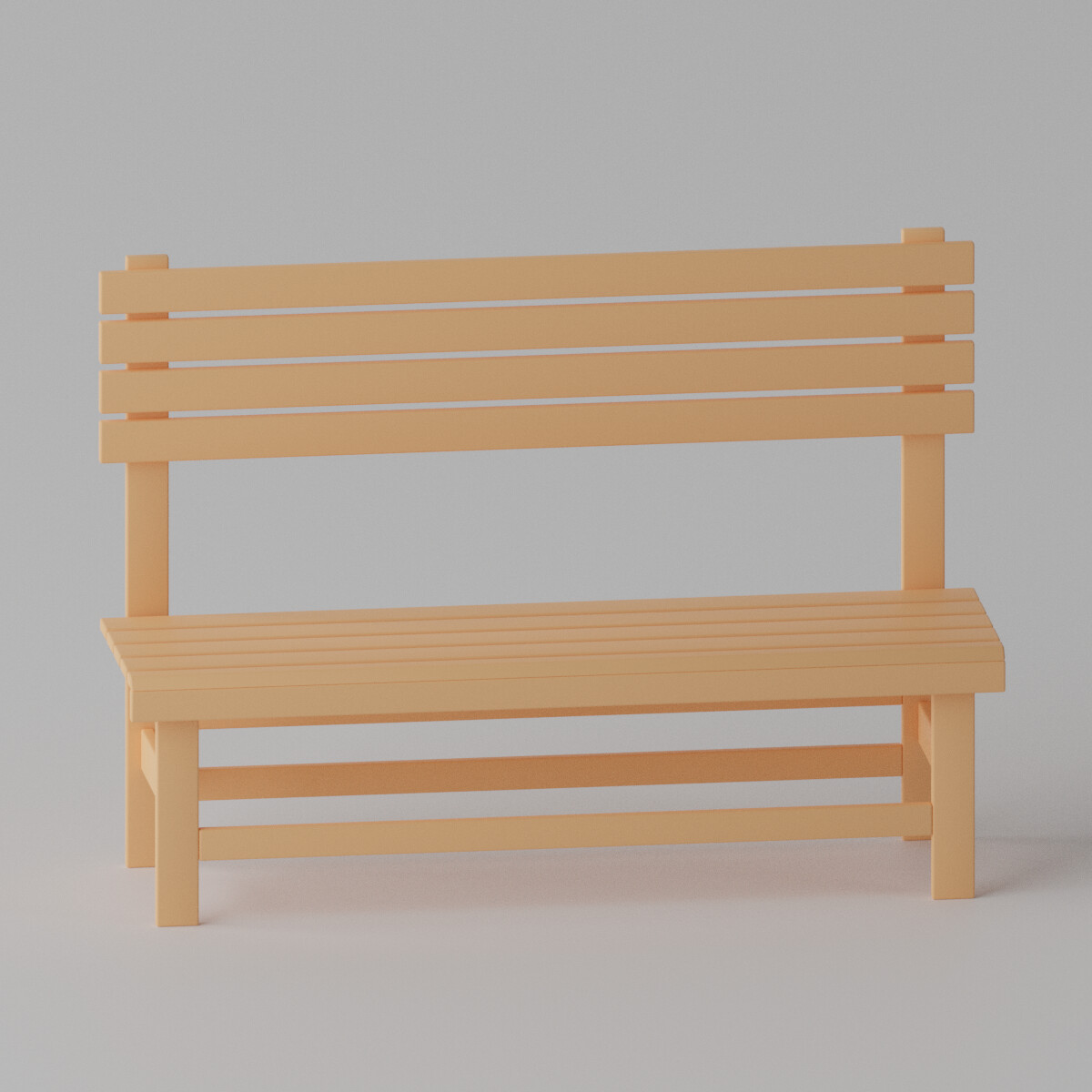 ArtStation - Cartoon Wooden Bench Park 3d model | Resources