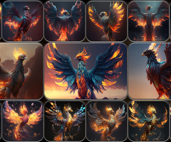 ArtStation - 200 Phoenix Reference Pack | 4K | v.11 | Artworks