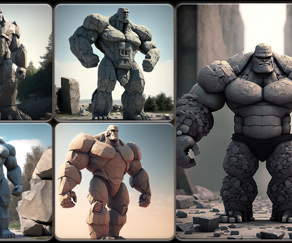 ArtStation - 210 Golem Reference Pack | 4K | v.13 | Artworks