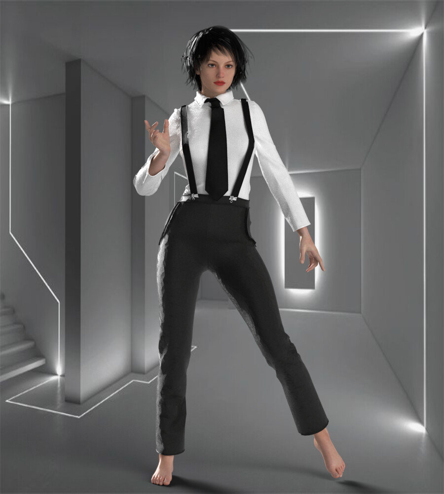 ArtStation - Simple shirt | Fashion, Women in ties and suspenders. | Resources