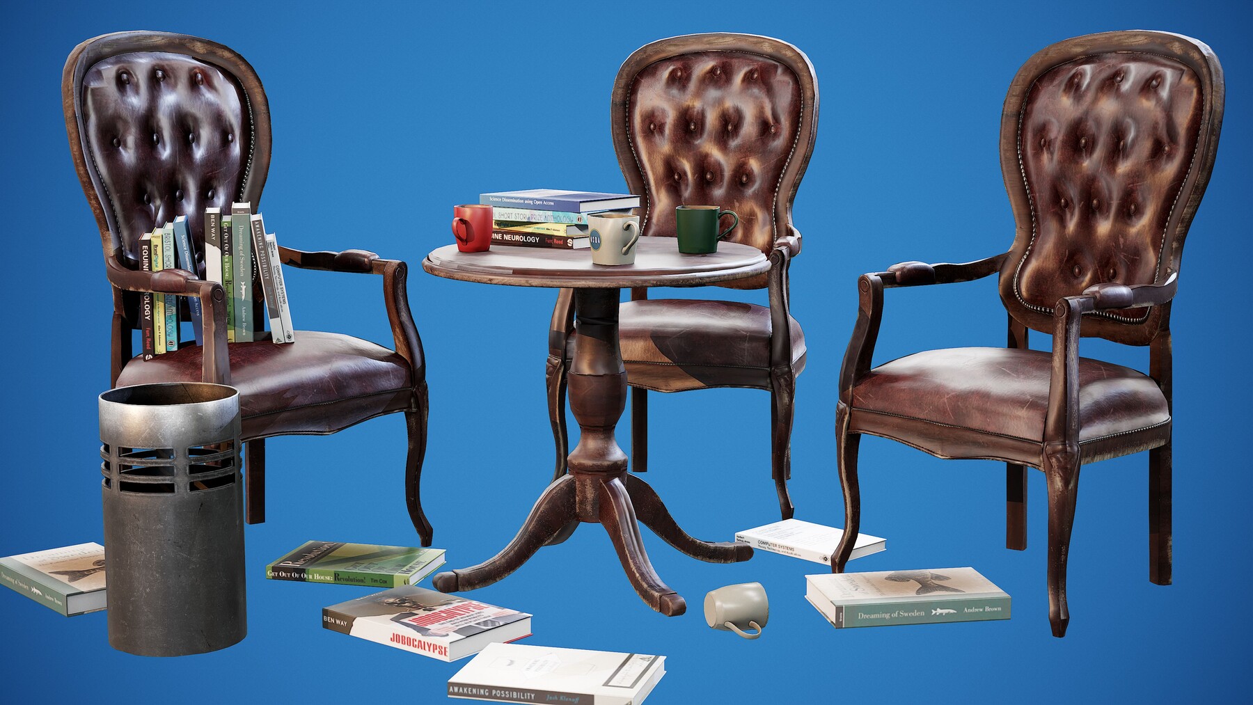 ArtStation - Chair And Table Pack - PBR Game Ready Props | Game Assets