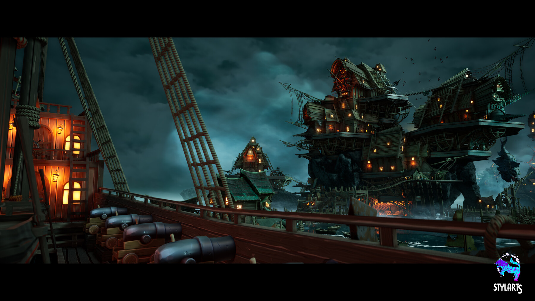 ArtStation - Stylized Pirate Port City (Modular) | Game Assets