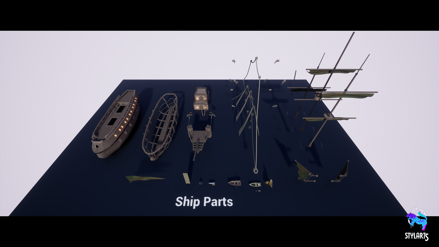 ArtStation - Stylized Pirate Port City (Modular) | Game Assets