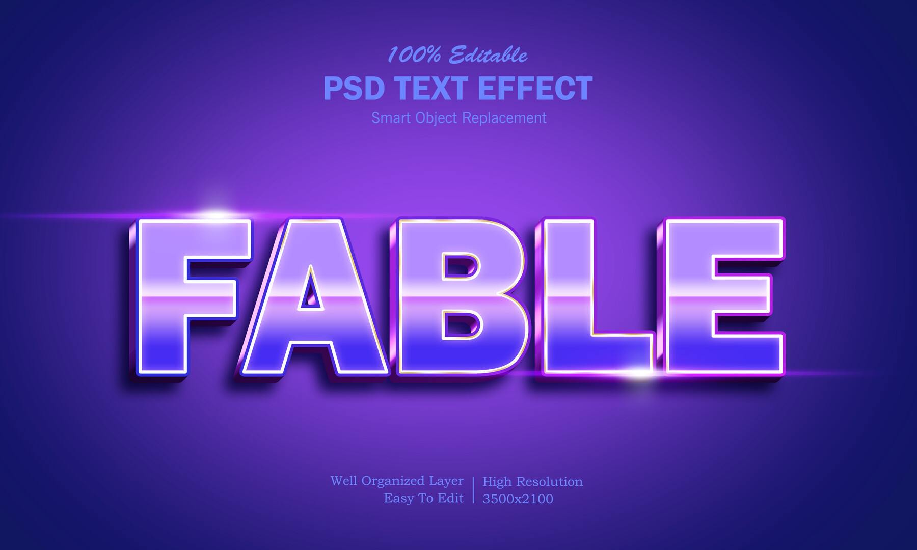 ArtStation - 3D Fable. PSD fully editable text effect. Layer style PSD ...