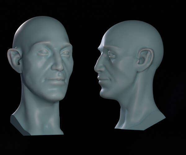 ArtStation - 1 — basemesh male head | Resources