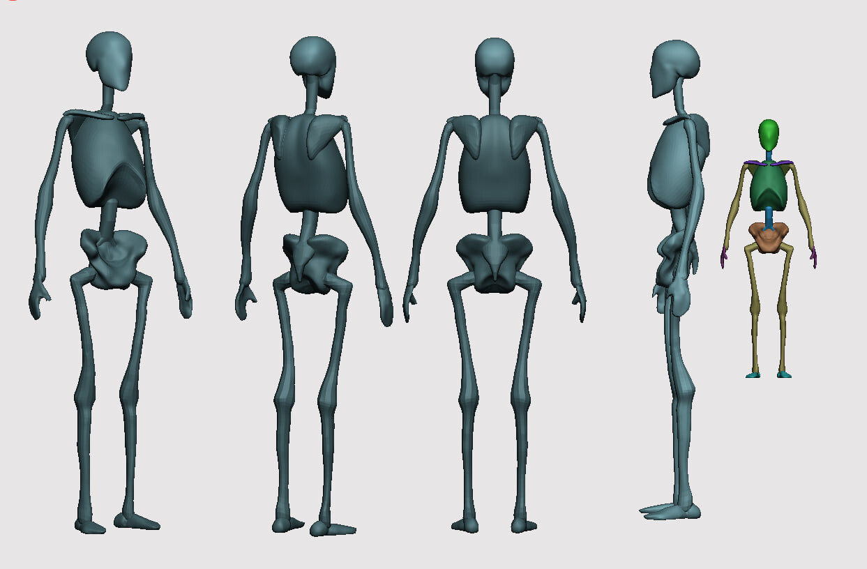 ArtStation - quick start 0 - basemesh skeleton | Resources