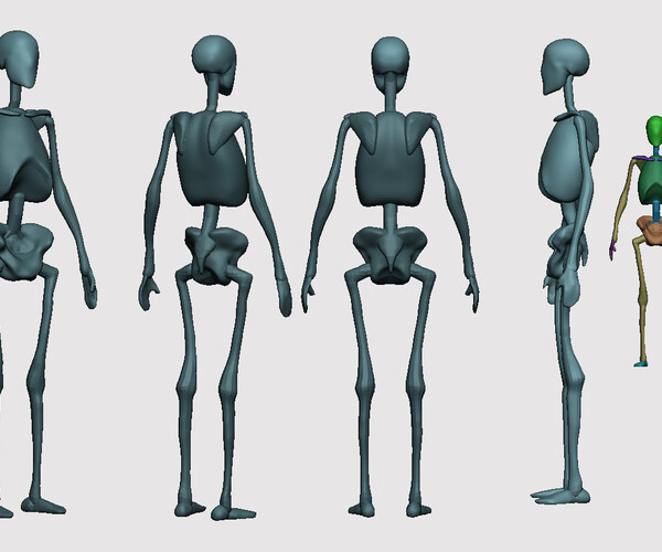 ArtStation - quick start 0 - basemesh skeleton | Resources